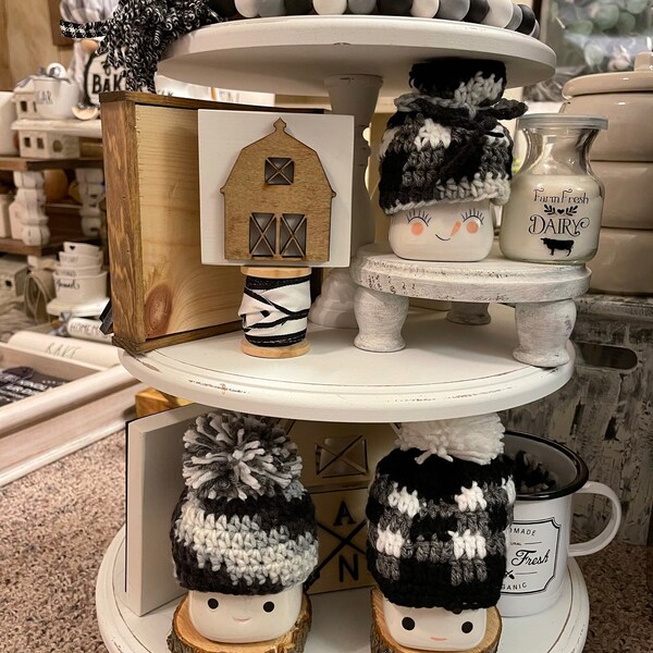 Mini Faux Milk Bottle / Farm Tiered Tray / Farmhouse Tiered Tray / Cow ...