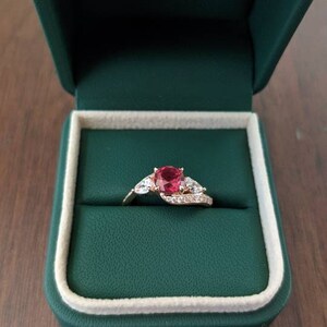 4 Carat Ruby Ring / Yellow Gold Ruby Engagement Ring / Anniversary Ring ...
