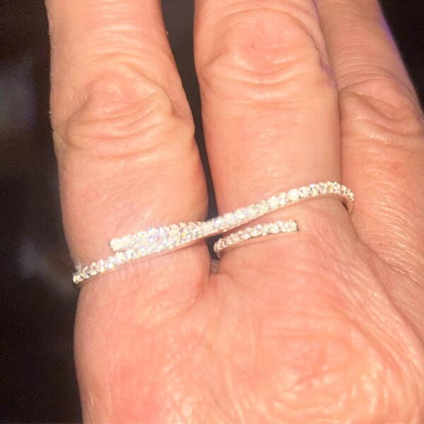 Two Finger Ring, Dual Finger Helix Ring, Double Finger Ring, High ...