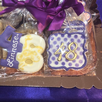 Custom Number Assortment Cookies Set of 6 Crunchy Shortbread - Etsy