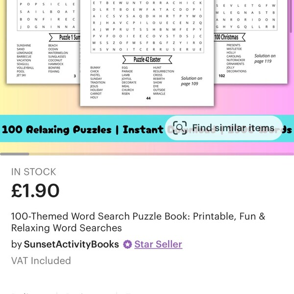 100-themed Word Search Puzzle Book: Printable, Fun & Relaxing Word ...
