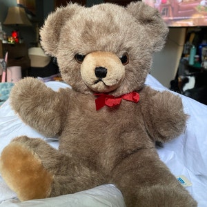 Vintage Russ Bear Plush Memories of Love Sweet Heartling Dark Red ...