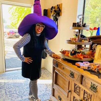 Extra Large Witch Hat Extra Wide Brim Witch Hat Black - Etsy