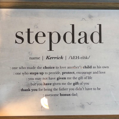 Personalized Fathers Day Gift for Stepdad, Stepdad Printable Gift ...