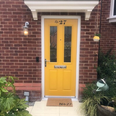 Personalised Door Number Front Door Sticker Custom Decal - Etsy