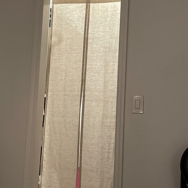 55''/140cm Wide Amber Linen Roll up Blind, Linen Window Blind With Ties ...