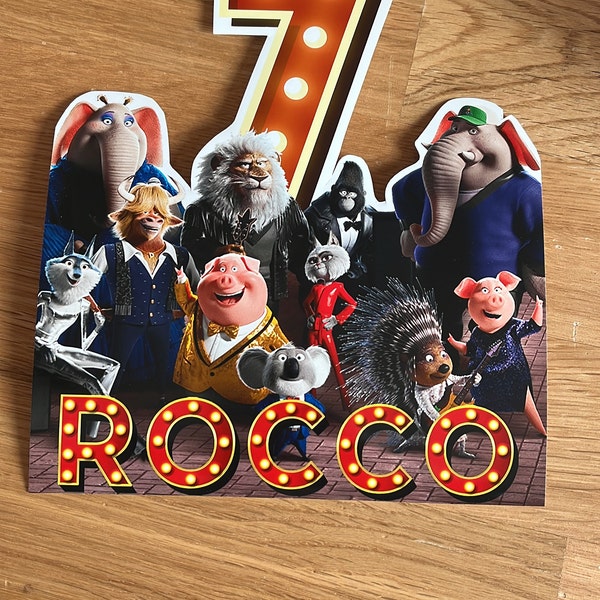 Printable Sing 2 Cake Topper,sing 2 Birthday Party Cake Topper,birthday ...