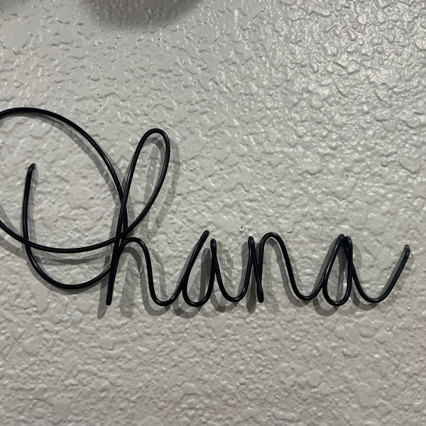 Ohana Wire Word Sign | Wire Words | Ohana Means Family Sign| Wall ...