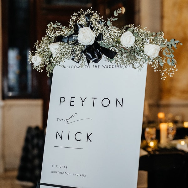 Minimalist Wedding Welcome Sign Template, Modern Welcome Wedding Sign ...