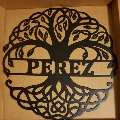 Personalized Tree of Life Monogram Custom Tree of Life Monogram Sign ...