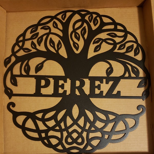 Personalized Tree of Life Monogram - Custom Tree of Life Monogram Sign ...
