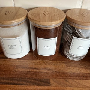 White Pantry Labels/ Waterproof Kitchen Jar Labels/minimal - Etsy