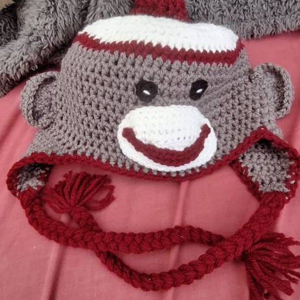 Sock Monkey Hat - Etsy