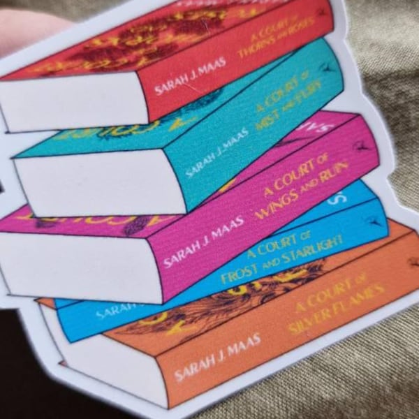 ACOTAR Book Stack Sticker | Sarah J Maas Book Stack Sticker | ACOMAF ...