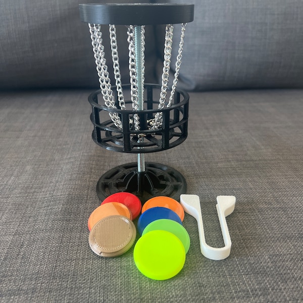 6" Mini Disc Golf - Table Top Game - Drinking Game - Trophy Game - Man ...