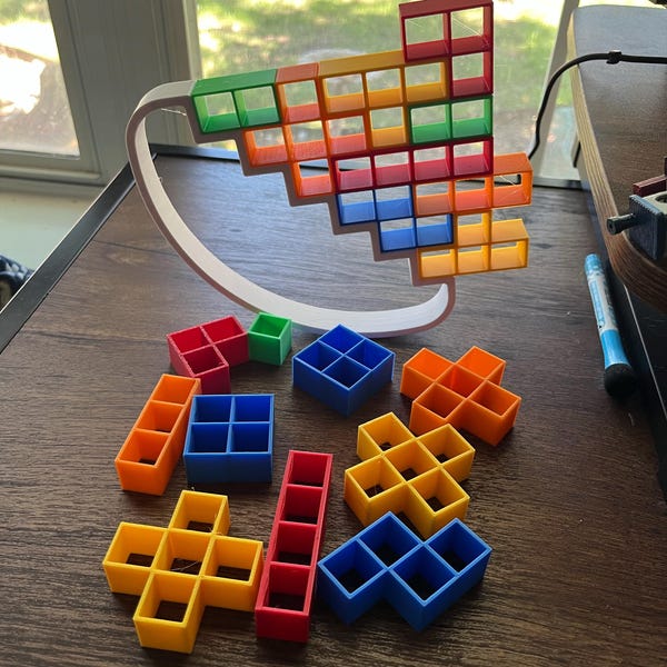 Balancing Puzzles STL File, 3D Balance Game, Balance Tetris Game, Tower ...