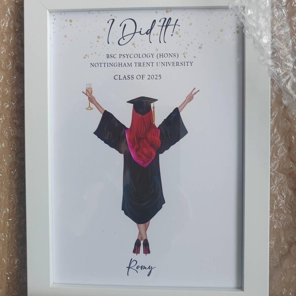 Personalised Graduation Print, Graduation Friends Gift, University ...