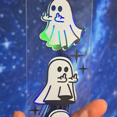 Rude Ghost Bookmarks Cute Bookmarks Spooky Acrylic Bookmark - Etsy