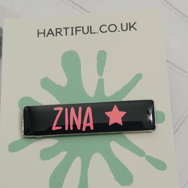 Personalised Design Your Rectangle Enamel Pin | Customised Pin Badge ...