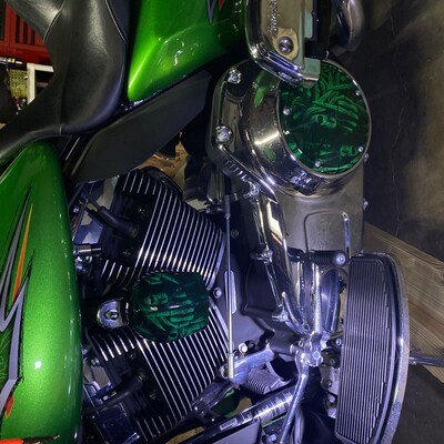 Harley Davidson Custom Derby Cover Dragon Cross purple - Etsy