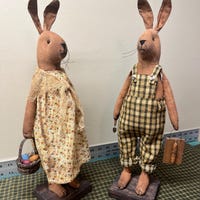 Primitive PATTERN Folk Art Bunny Rabbits - Etsy Canada