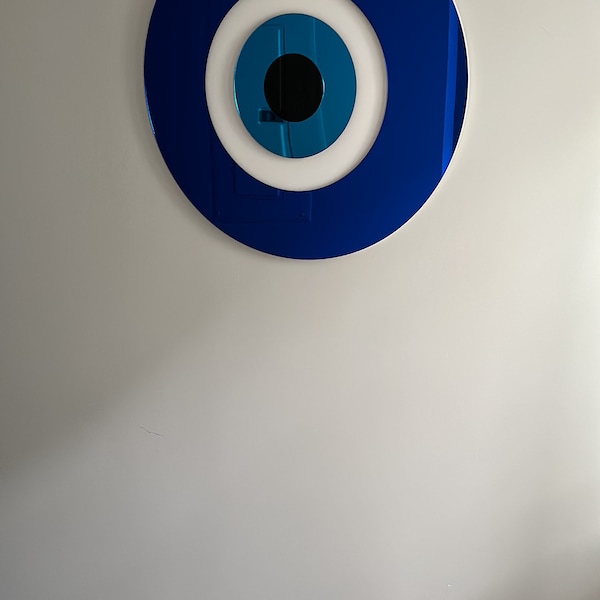 Mirror Minimalist Evil Eye Reflective Wall Art, Evil Eye Home Decor ...