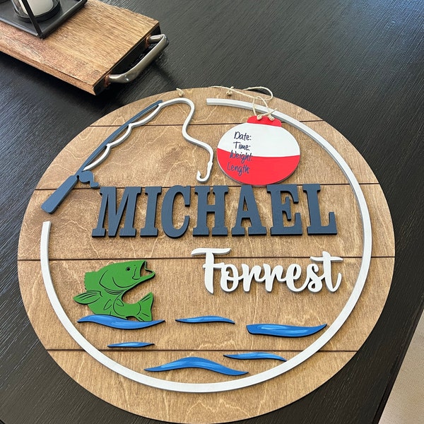Fishing Baby Hospital Announcement, Fishing Baby Name Sign - Etsy