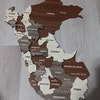 Wooden Peru Map Wall Art With Pins Lima Travel Souvenir 3D Home Office ...