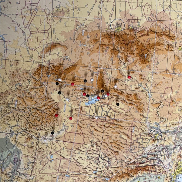 Personalized Pilot's USA VFR Map - Aviator's Map to Chart Your Flights ...