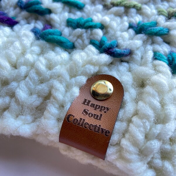 Personalized Faux Leather Rivet Labels: Custom Logo Tags With Your Text ...