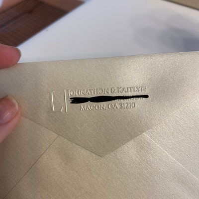 Personalized Name and Address Seal Embosser Handheld Wedding Invitation ...