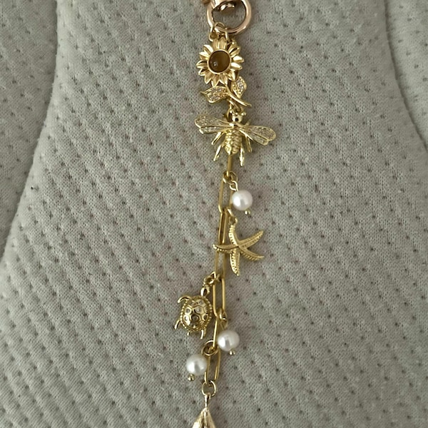 Fish Bag Charm - Sardine Bag Charm Sardine Pendant Gold Fish Charm ...