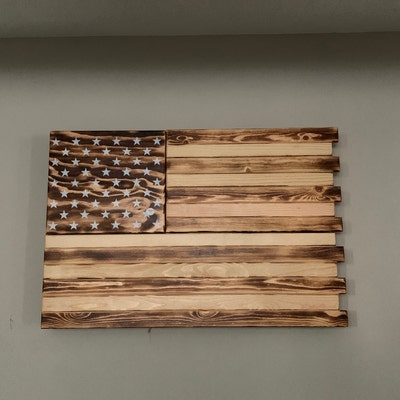 Hidden Gun Storage. Charred Large American Concealment Flag - Etsy
