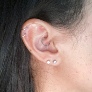 Small Gold Cartilage Hoop 14k Gold Silverfill Huggie Helix Piercing ...