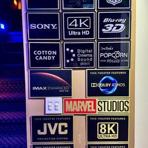 Dolby Atmos Home Movie Theater Sign Cinema Sign Theater Sign Movie Room ...