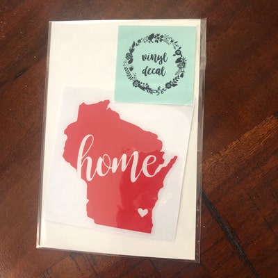 Wisconsin Home Vinyl Decal Car Window Sticker State - Etsy