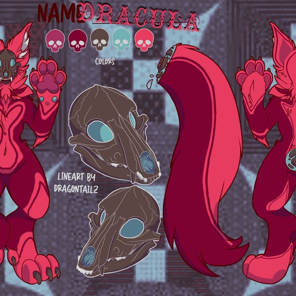 Skull Dog Reference Sheet - Etsy