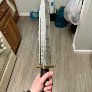 Personalized 13 Inch Carbon Bowie Knife With a Turquoise & Ram Horn ...