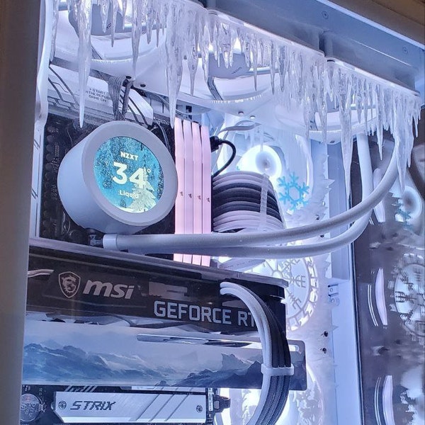 Peekaboo Cat Fan Cover 120mm RGB Fan Grill - Custom 3D Printed Gaming ...