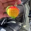 Crocheted Peach Keychain, Cute Charm, Handmade Gift, Airbrushed Fruit ...