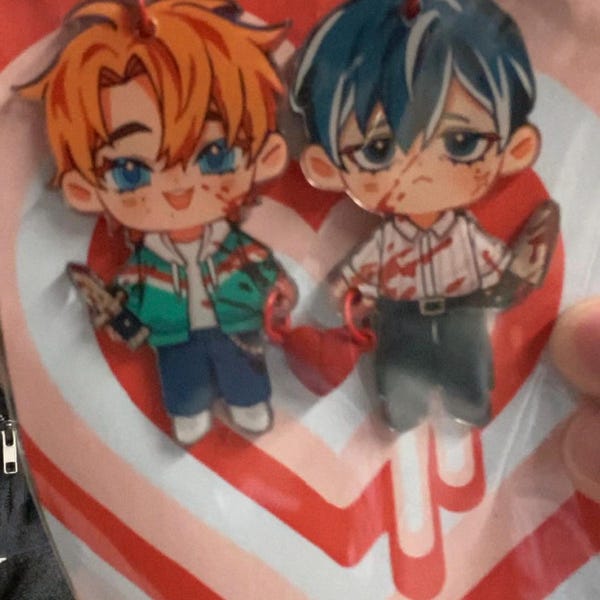 Steak Heartdouble-sided Acrylic Keychain Meat Steak - Etsy