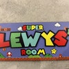 Mario Personalised Door / Room / Games Room Sign - Etsy