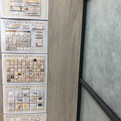 Printable Wall Calendar for Kids Classroom Perpetual Calendar Morning ...