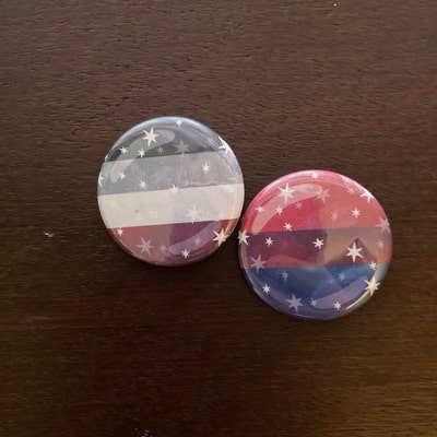 Starry Bi Pride Flag Button Pin - Etsy