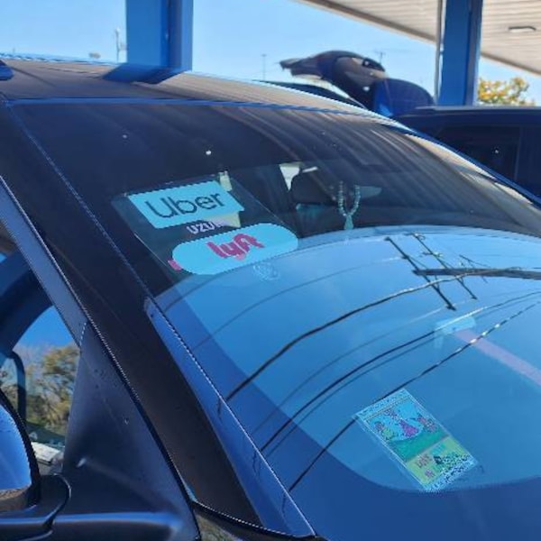 Dash Camera in Car Recording Sign - 2 Placard - Rideshare Services ...