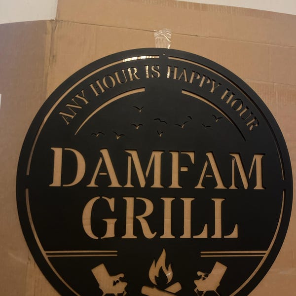 Outdoor Oasis Metal Sign, Personalized Patio Sign, Metal Sign for ...