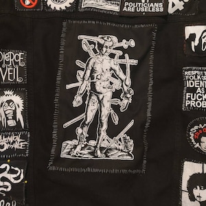 Skeleton Back Patch Black Metal Back Patch, Goth Backpatch, Death ...