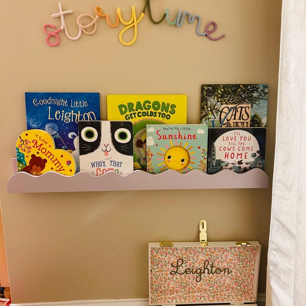 Curved Pastel Colours Storytime Wall Sign for Nursery , Kids Room ...