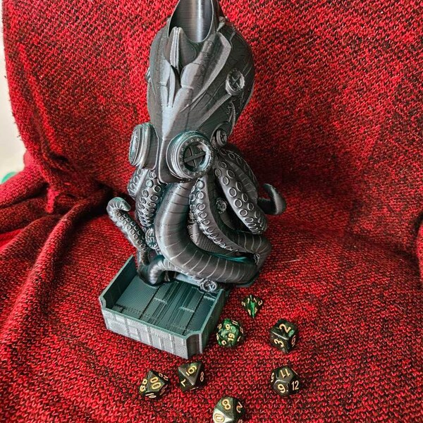 Steampunk Octopus Dice Tower Octo Tank Dice Roller Tabletop Game Dnd ...