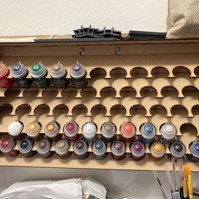 Wall Mounted Hobby Paint Storage Rack Horizontal - Etsy